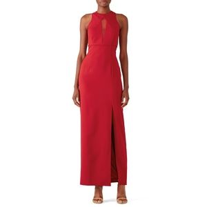 JS Collections | Dresses | Red Keyhole Column Gown | Poshmark
